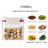 China Wholesale Large Capacity Transparent Plastic Airtight Camping Food Storage Containers with Foldable Lids for sale