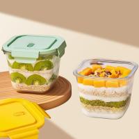 China Factory Custom Microwave Oven Safe Fresh-keeping Bowl Classic Style Glass Lunch Box with Seal Lid for sale