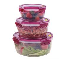 China Classic Microwave Safe PP Plastic Food Storage Container Set for Fridge Lunch Fruit Meat Honey for sale