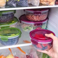 China Classic Microwave Safe PP Plastic Food Storage Container Set for Fridge Lunch Fruit Meat Honey for sale