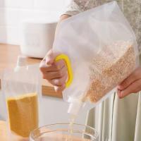China Eco-Friendly Leakproof Reusable Ziplock Bags Kitchen Food Snack Storage Bags for Lunch Fruit Liquid for sale