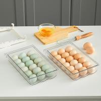 China Manufacturer Supplies Transparent and Durable Plastic Drawer Style Kitchen Refrigerator Egg Storage Container Egg Storage Box for sale
