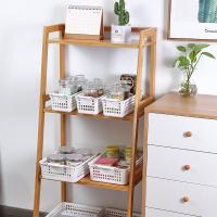 China High Quality Desktop Storage Basket for Snacks Toys Sundries with Simple Arrangement Hollow-Out Bathroom Storage Box for sale