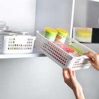 China High Quality Desktop Storage Basket for Snacks Toys Sundries with Simple Arrangement Hollow-Out Bathroom Storage Box for sale