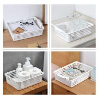 China High Quality Desktop Storage Basket for Snacks Toys Sundries with Simple Arrangement Hollow-Out Bathroom Storage Box for sale