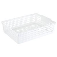 China High Quality Desktop Storage Basket for Snacks Toys Sundries with Simple Arrangement Hollow-Out Bathroom Storage Box for sale
