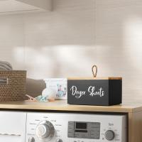 China Wooden Laundry Paper Storage Box Laundry Room Organizing and Storage Wooden Box with Lid Toilet Storage Box for sale