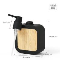 China Bamboo Wood Dispenser Bottle for Liquid Hand Cream and Dishwashing Liquid Hand Sanitizer for Kitchen and Bathroom Countertops for sale