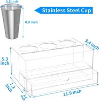 China Clear Black White Acrylic Hair Dryer Storage Box Bathroom Countertop Toiletries Shelf Dressing Table for sale