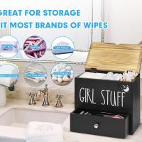 China Wooden Clamshell Storage Box Laundry Coagulant Storage Box Household Solid Wood Sanitary Napkin Storage Box for sale