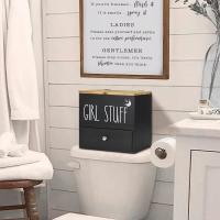 China Wooden Clamshell Storage Box Laundry Coagulant Storage Box Household Solid Wood Sanitary Napkin Storage Box for sale