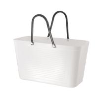 China Multifunctional Plastic Portable Storage Soft Basket Bathroom Laundry Blue Sundries Handbasket Shopping Basket for sale
