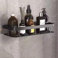 China Factory OEM Wall Mounted Aluminum Shelves Floating Storage Rack for Bathroom Storage Kitchen Spice Rack Living Room Decor for sale