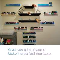 China Custom Colorful Acrylic Nail Polish Wall Hanger Modern Rectangular Display Rack for Action Figure Book Picture Storage Rack for sale