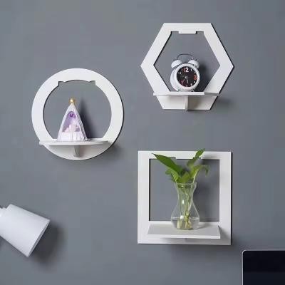 China High Quality Wall Organizer Floating Storage Shelves Wall Mounted Flower Pot Holder Racks for Living Room Bedroom for sale