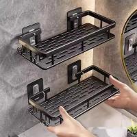 China Factory Wholesale Wall Mounted Aluminum Shelves Floating Storage Rack for Bathroom Kitchen for sale