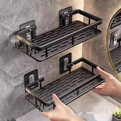 China Factory Wholesale Wall Mounted Aluminum Shelves Floating Storage Rack for Bathroom Kitchen for sale