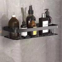 China Factory Wholesale Wall Mounted Aluminum Shelves Floating Storage Rack for Bathroom Kitchen for sale