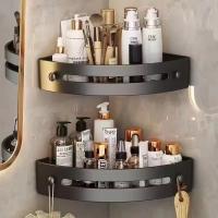 China Factory Wholesale Warehouse Single-Tier  Wall Mounted Shelf Stainless Steel Storage Rack for Bathroom Kitchen for sale
