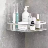 China 2025 Hot Selling Modern Wall Mounted Bathroom Toilet Toiletries Durable Aluminum Corner Shelf Storage Rack for sale