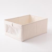 China Large Visual Window Cotton and Linen Foldable Household Fabric Storage Box Classic Square New Storage Bins for Clothes Shoes for sale