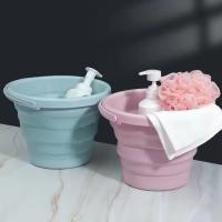 China High Quality Portable Folding Children's Outdoor Fishing & Travel Multi-Purpose Bucket Silicone Plastic Water Bucket for sale