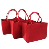 China Felt Portable Shopping Bag Big Easy Toy Snack Storage Bag Advertising Gift Satchel logo Customization for sale