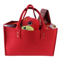 China Felt Portable Shopping Bag Big Easy Toy Snack Storage Bag Advertising Gift Satchel logo Customization for sale