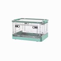 China Large Capacity Foldable Five Doors Open Clothing Storage Boxes and Stackable Transparent Plastic Furniture Closet Organizers for sale