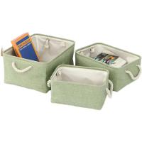 China Hot Sell High Quality Modern  Rectangle Fabric Storage Basket  Bedroom Collapsible Cloth Storage Bin for Underwear for sale
