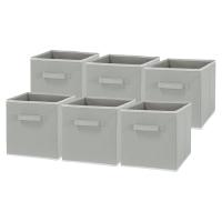China Factory Wholesale Square Foldable Non-Woven Fabric Storage Box Bins Space Saving Closet Storage for Clothing for sale