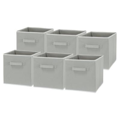 China Factory Wholesale Square Foldable Non-Woven Fabric Storage Box Bins Space Saving Closet Storage for Clothing for sale
