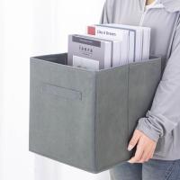China Factory Wholesale Square Foldable Non-Woven Fabric Storage Box Bins Space Saving Closet Storage for Clothing for sale