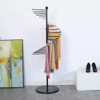 China Hot Selling Scarf and Jacket Display Rack Occupying Small Clothing Store Display Rack Floor Standing Display Rack Storage Rack for sale