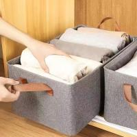 China Wholesale Wardrobe Clothes Organizer Upgraded Foldable Drawer Clothes Storage Box for Clothing Jeans with Handle for sale
