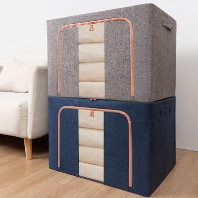 China Hot Selling Folding Wardrobe Clothing Organizer Collapsible Oxford Storage Box for Home Use for sale