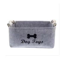 China Wholesale Inventory Multi-Use Felt Storage Basket for Pet Toys Laundry Home Organization for sale