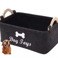 China Wholesale Inventory Multi-Use Felt Storage Basket for Pet Toys Laundry Home Organization for sale