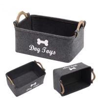 China Wholesale Inventory Multi-Use Felt Storage Basket for Pet Toys Laundry Home Organization for sale