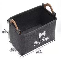 China Wholesale Inventory Multi-Use Felt Storage Basket for Pet Toys Laundry Home Organization for sale
