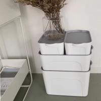 China Factory Manufacture Large Capacity Four-Piece Dustproof Plastic Clothing Storage Boxes With Lid for sale