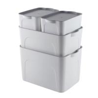 China Factory Manufacture Large Capacity Four-Piece Dustproof Plastic Clothing Storage Boxes With Lid for sale