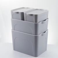 China Factory Manufacture Large Capacity Four-Piece Dustproof Plastic Clothing Storage Boxes With Lid for sale