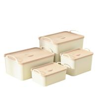 China Thickened Portable Storage Box Household Clothing Storage Box with Lid Toy Snacks Plastic Organizer Basket for sale