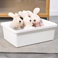 China Manufacturer Wholesale White Large Capacity Clothing Bedding Storage Box Thickened Toy Storage Box Covered Storage Container Box for sale