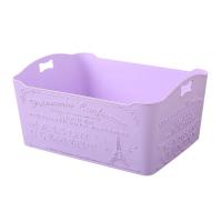 China Customized Large European Storage Basket Paris Eiffel Tower Relief Design for Clothing Organizer for sale