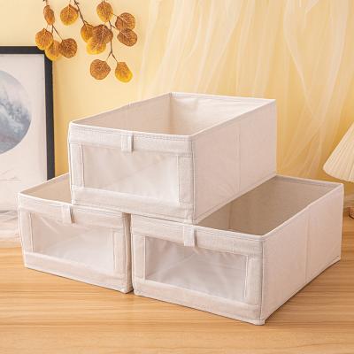 China Hot Sale Modern Design Collapsible Non-Woven Fabric Storage Boxes Square Foldable Organizers for Clothes for Home Use Ningbo for sale