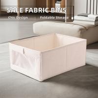 China Hot Sale Modern Design Collapsible Non-Woven Fabric Storage Boxes Square Foldable Organizers for Clothes for Home Use Ningbo for sale