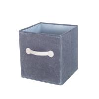 China Factory Custom Foldable Linen Storage Box Lidless Fabric Organizer Wardrobe Clothing Sundries Storage Box for sale