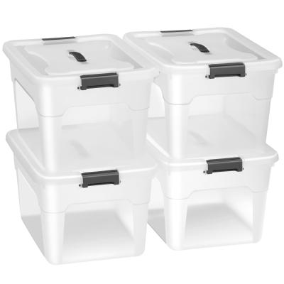 China Wholesale Custom Size Transparent Plastic Storage Box Waterproof Moisture-Proof Portable Organizer Box for Home for sale
